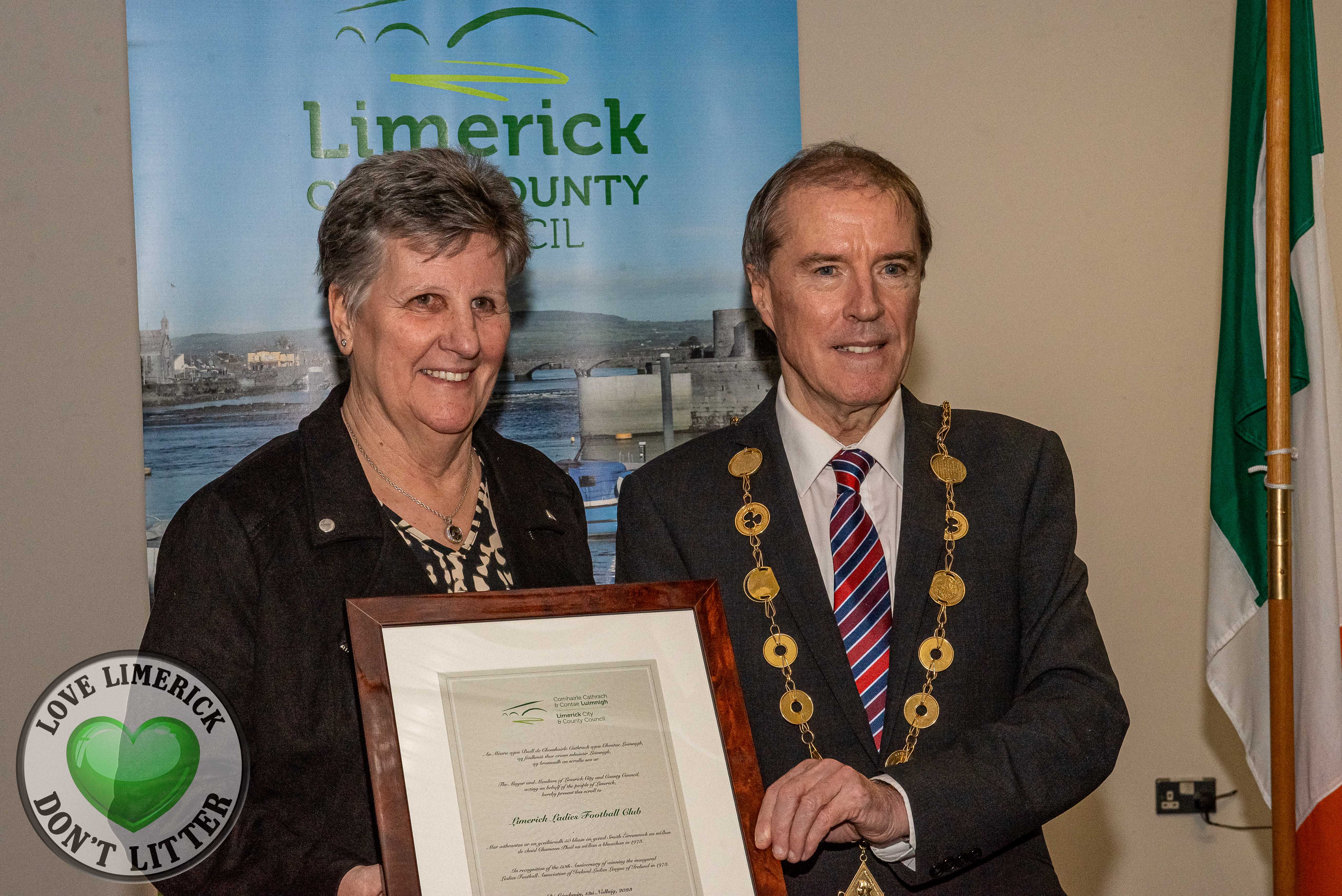 1973 Limerick Ladies Soccer honoured at Civic Reception