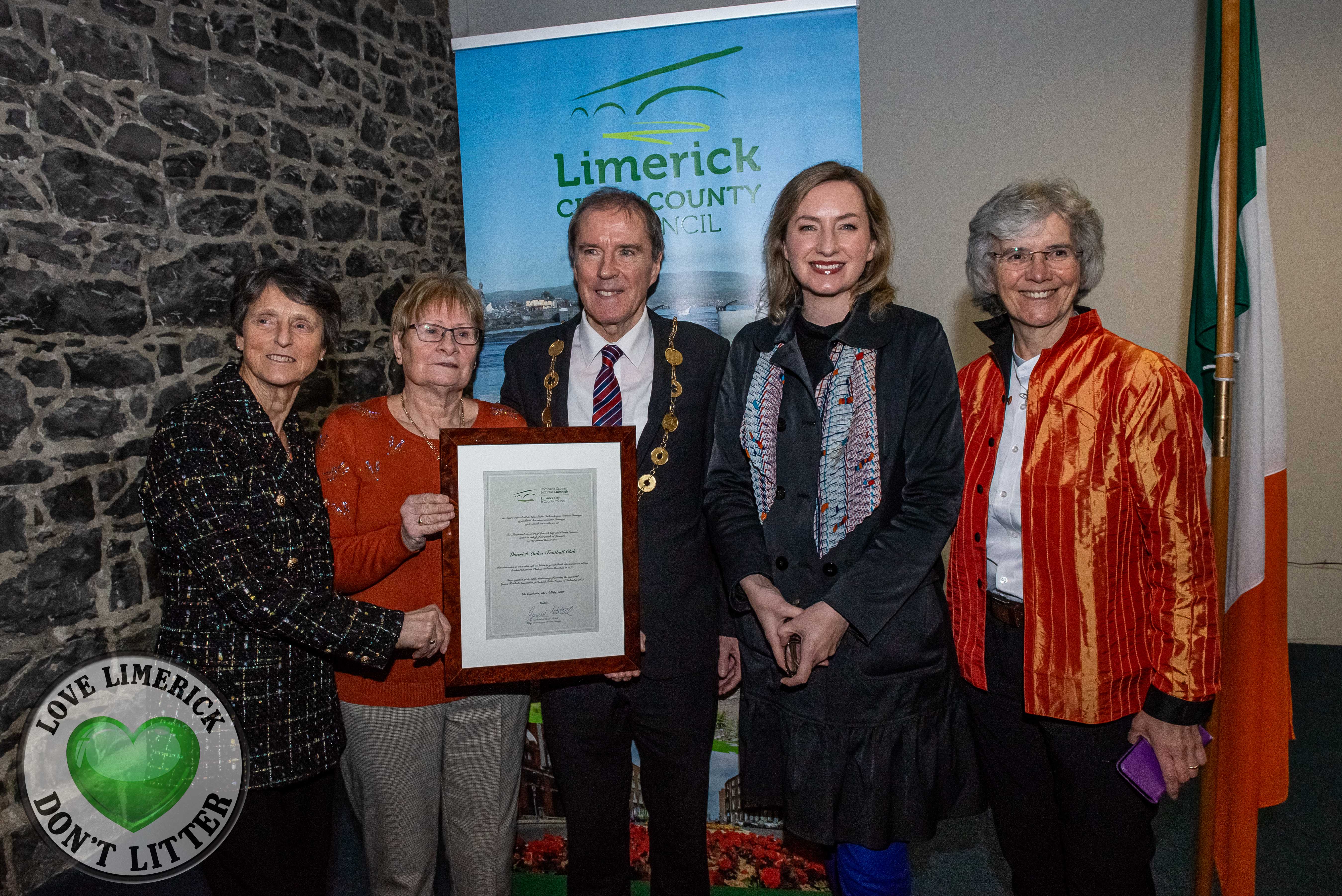 1973 Limerick Ladies Soccer honoured at Civic Reception