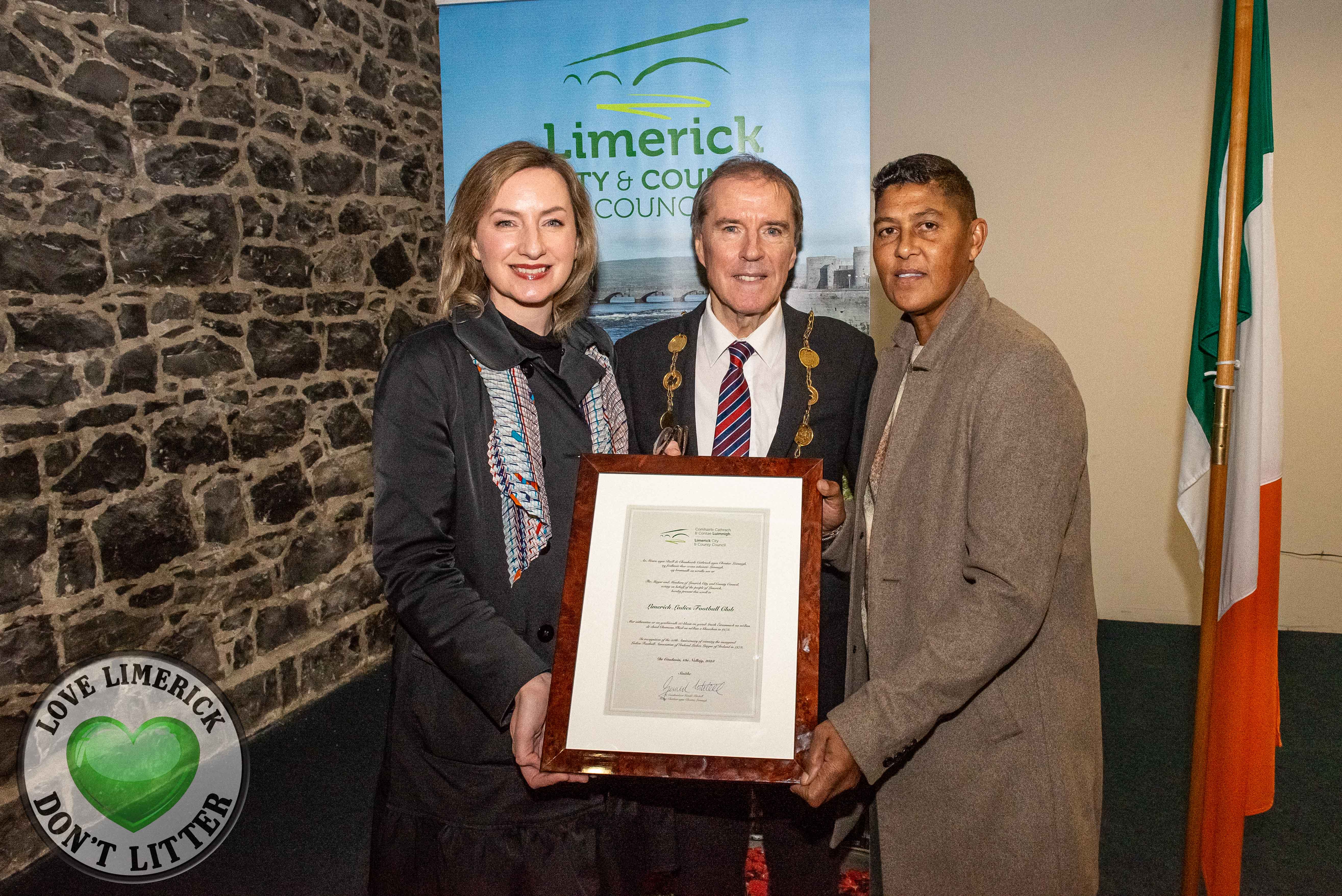 1973 Limerick Ladies Soccer honoured at Civic Reception