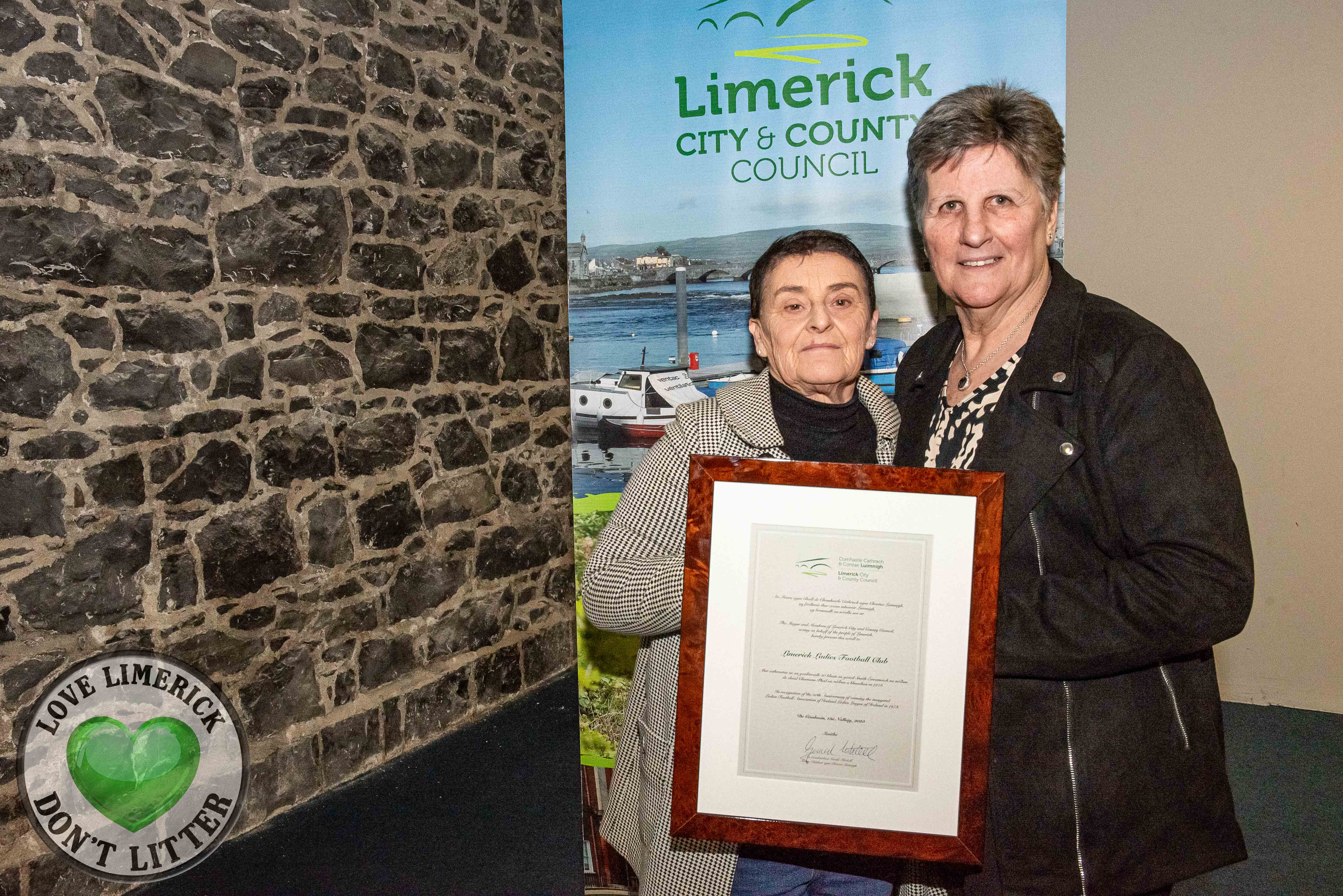 1973 Limerick Ladies Soccer honoured at Civic Reception