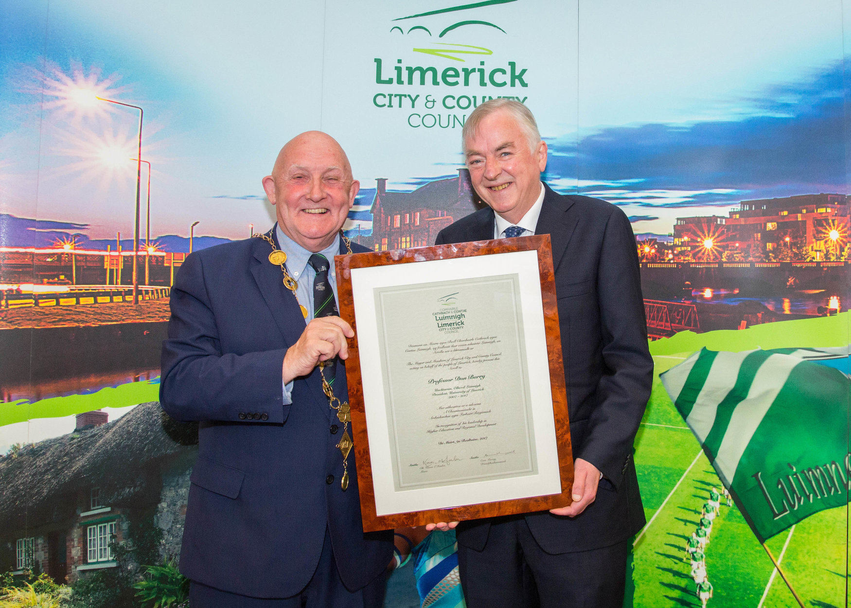 Former UL President Don Barry honoured with Civic Reception