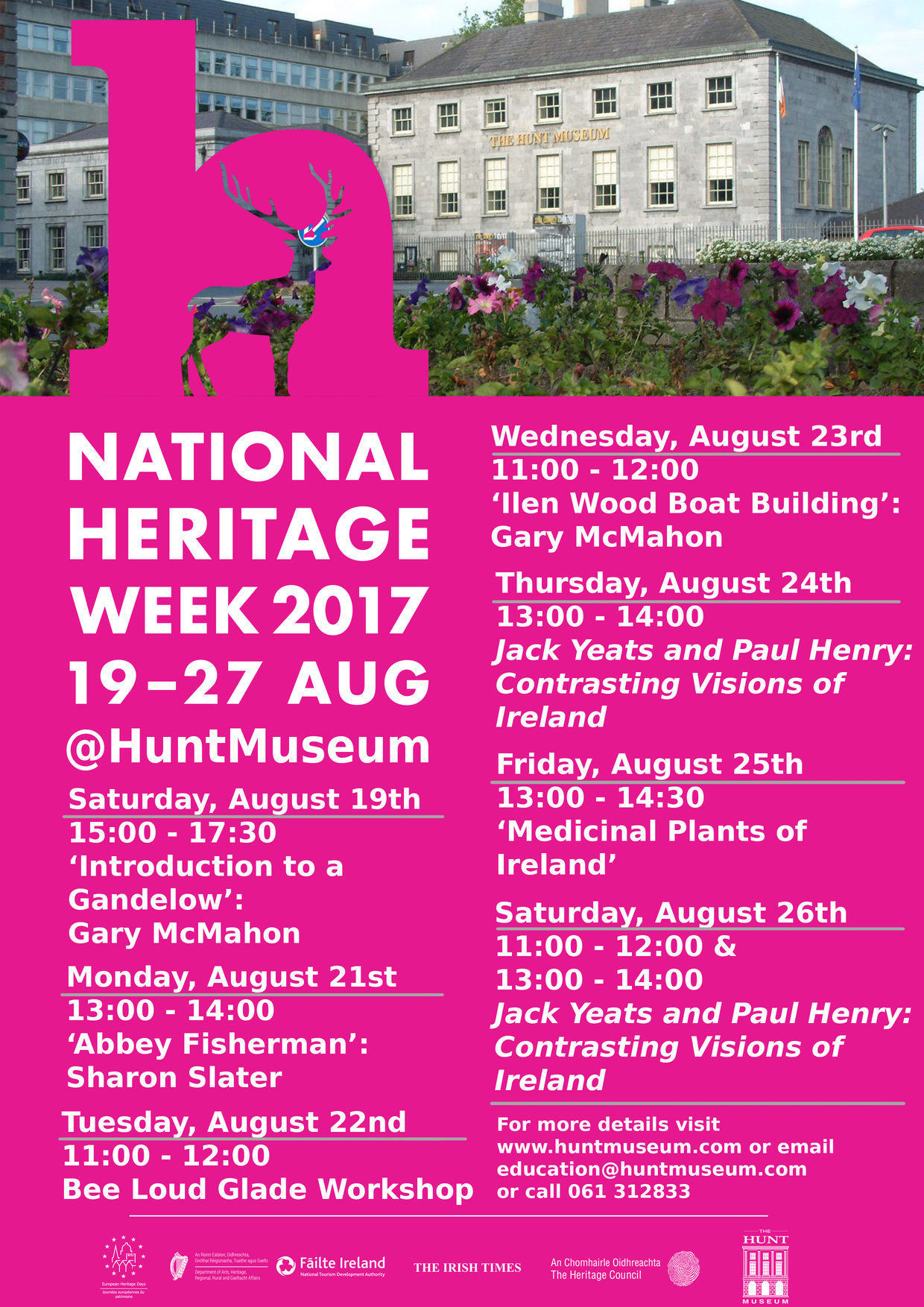 Whats on in the Hunt Museum - August 2017