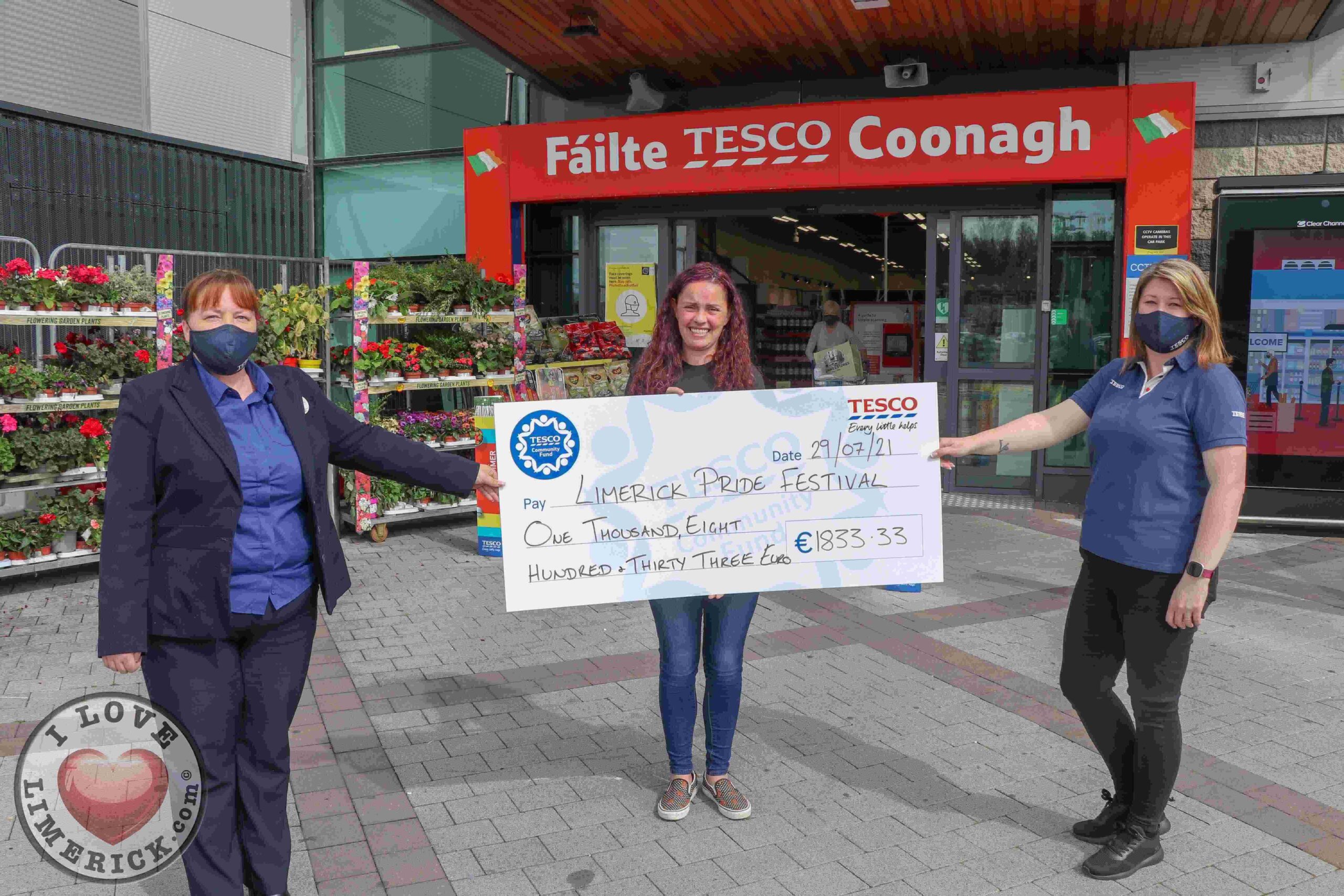 Limerick Pride receives over €1,800 from the Tesco Community Fund