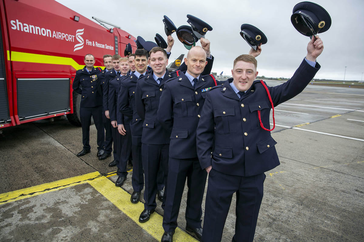Hats off for new Fire Service recruits blazing a trail at Shannon Airport