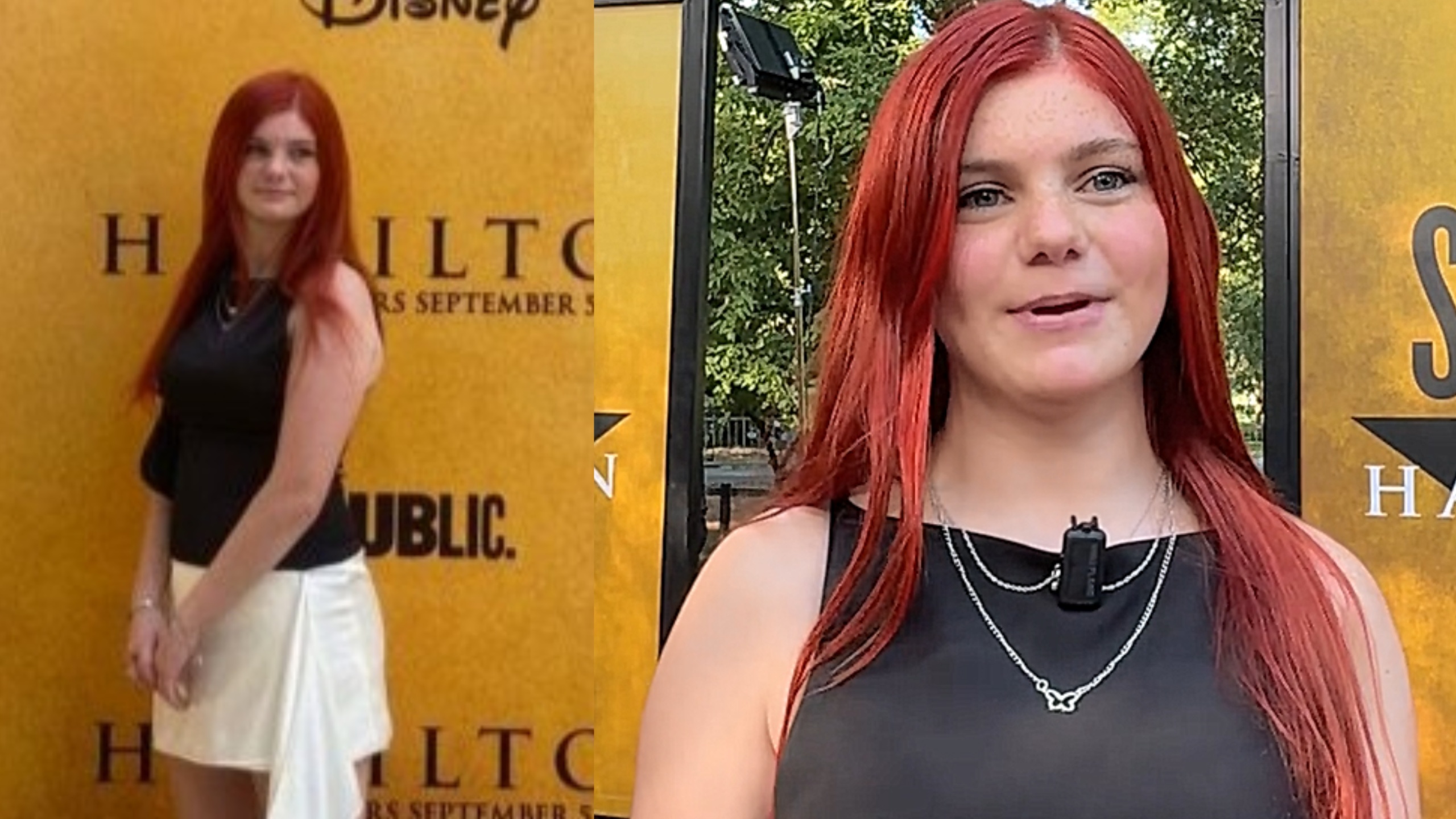 Zoe Coyle from TikTok to the Red Carpet for Hamilton Premiere