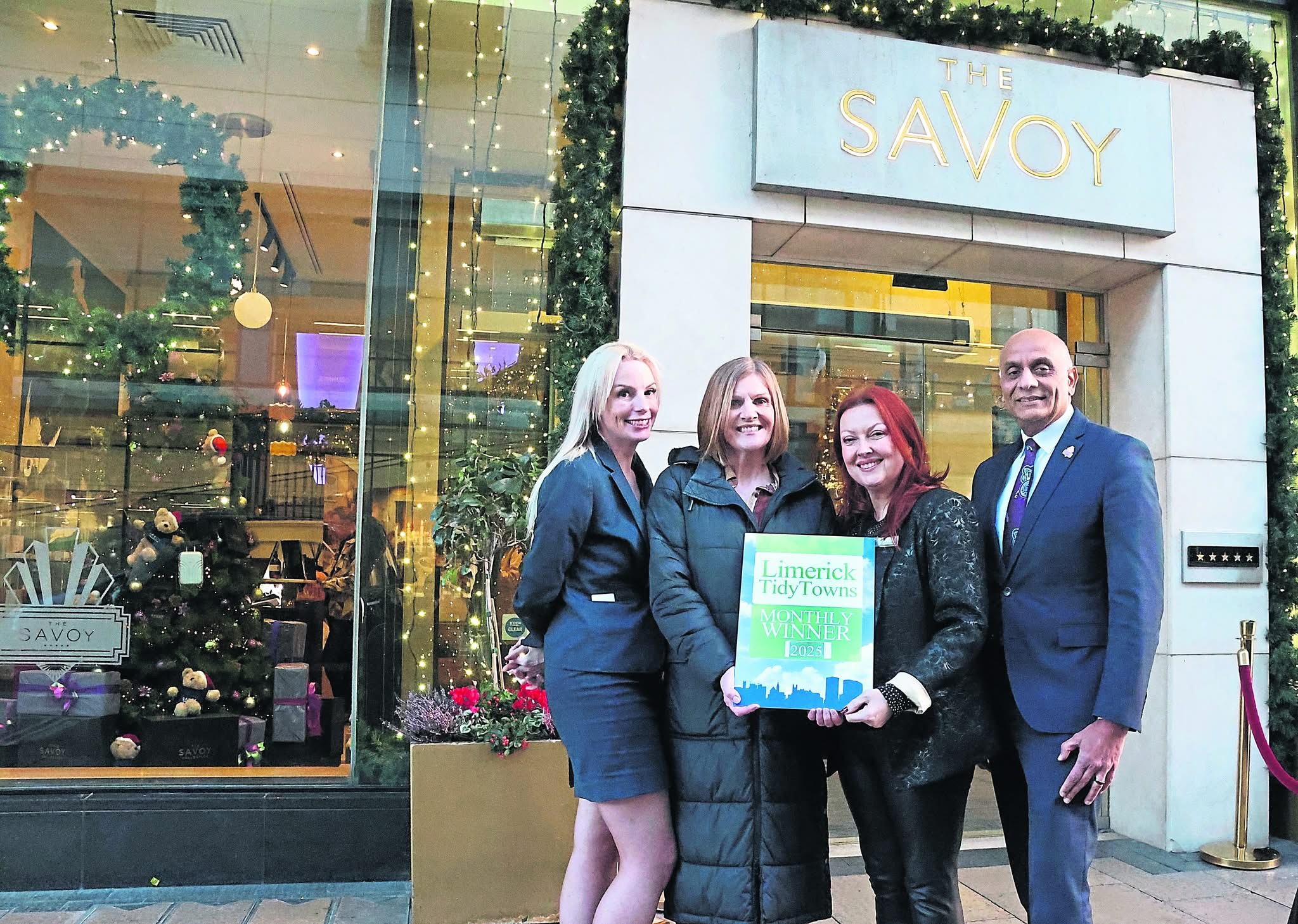 Savoy Hotel Tidy Towns Limerick award winner for Nov - Dec 2025